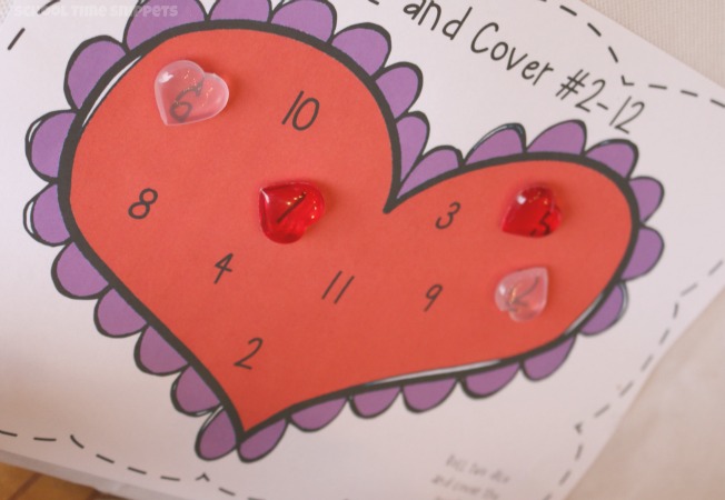 Roll and Cover Valentine's Day Math Game | School Time Snippets