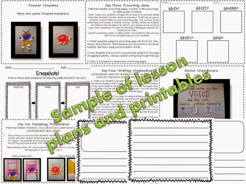 Teachin' Little Texans: Monster Mash Writing Flash Freebie!