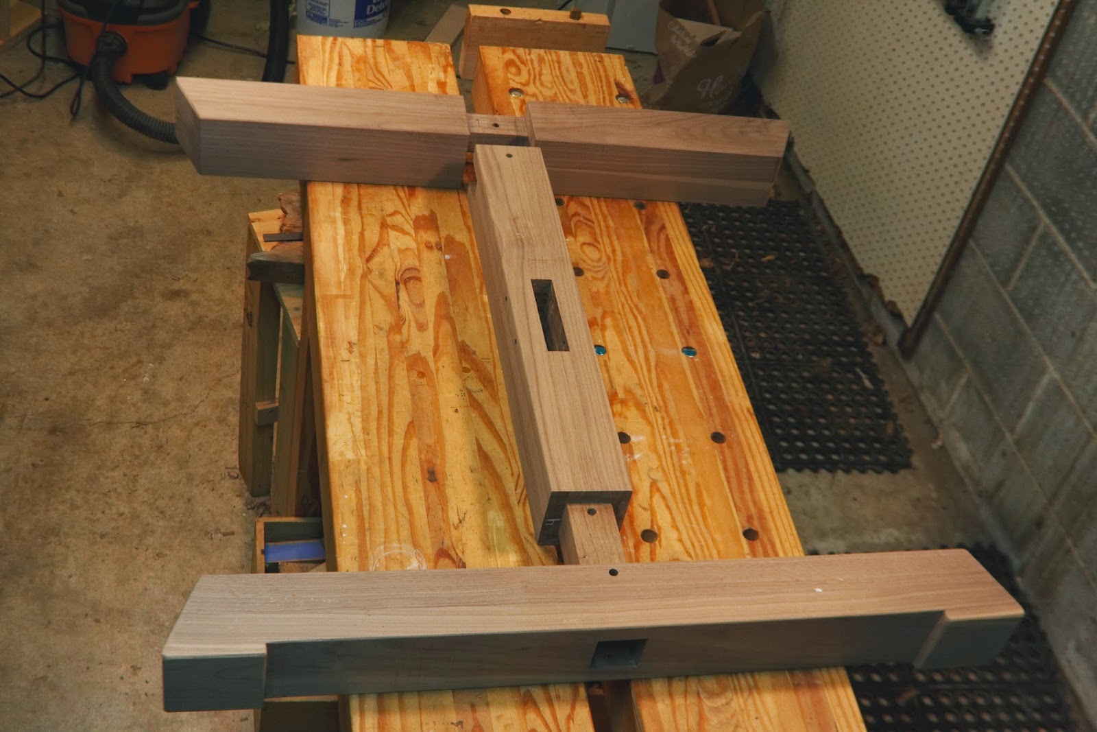 Nabil Abdo: Walnut Dining Trestle Table: Stretcher