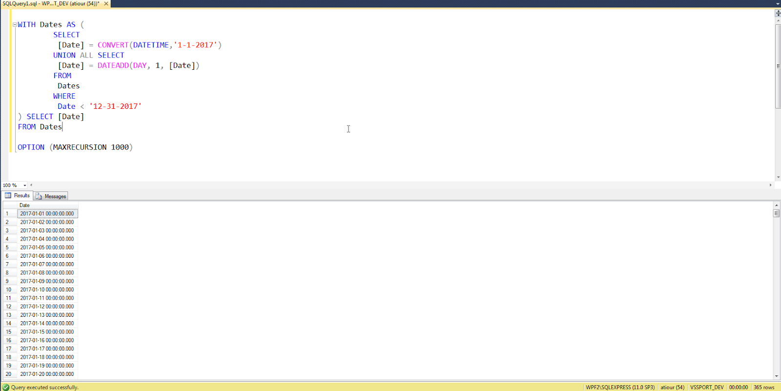 SQL Generate Date From Given Date Range sql-generate-date-from-given-date-range
