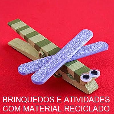 BRINCADEIRA SUSTENTÁVEL DESDE 2013: Libélulas feitas com prendedores de ...