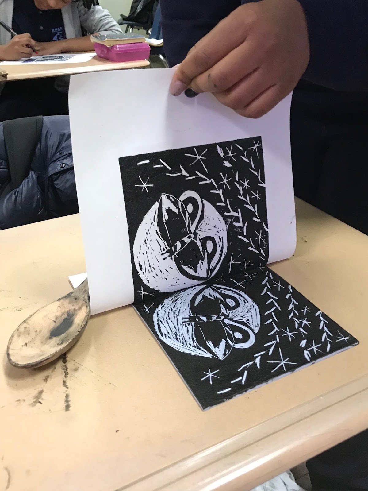 Words on Woodcuts: Wildlife Linocuts (First Proofs) by 6th Graders at ...