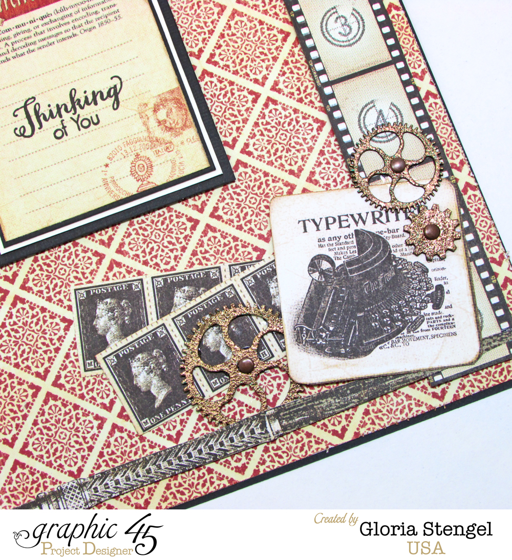 Scraps of Life: Graphic 45 Communique - Desk Top Card