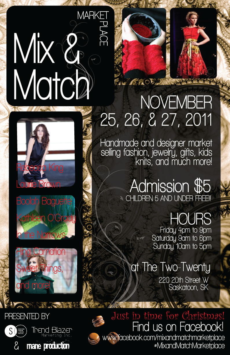 flock and gather: Upcoming Saskatoon Craft Event: Mix and Match Marketplace