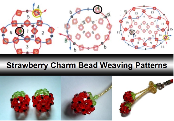 Online Jewelry Making Newsletter: Strawberry Charm Bead Weaving Patterns