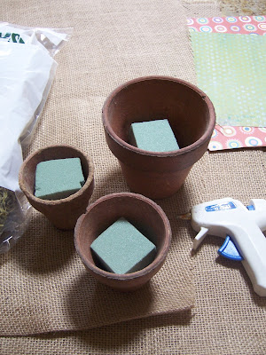 Cottage Charm Creations: flags & flower pots!