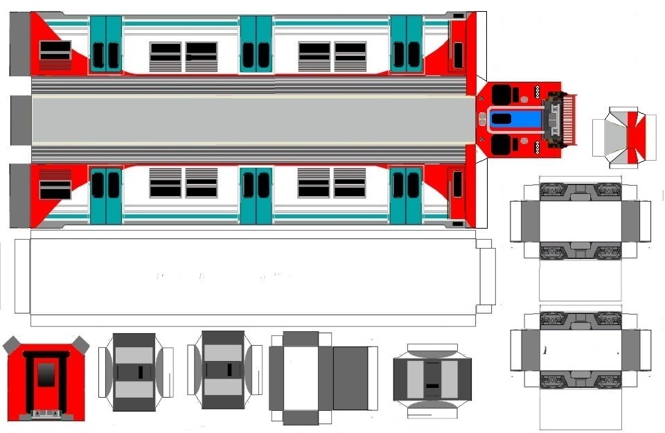 PAPERCRAFT KERETA PENUMPANG DAN BARANG INDONESIA 2016