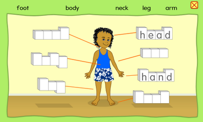 English 3º Primary: My body: games
