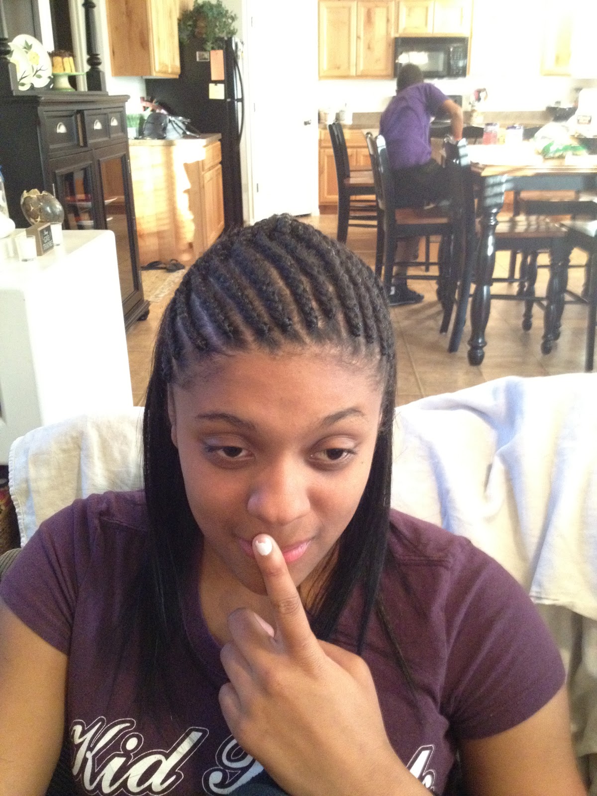 Cornrows Braids Extensions: Half Cornrows Half Extensions