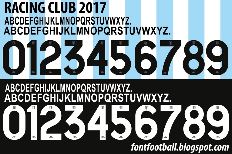 FONT FOOTBALL: Font Vector Racing Club 2017 kit