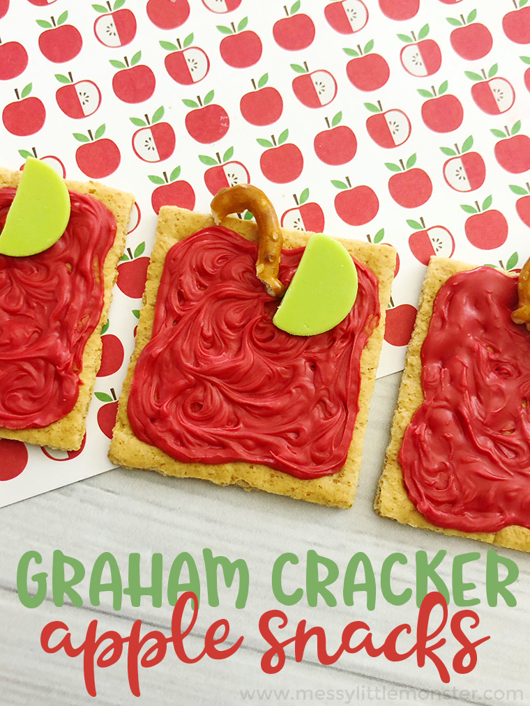 Graham Cracker Apple Snacks - a fun back to school snack idea - Messy ...