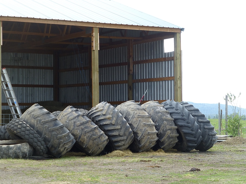 Rural Revolution: Stacks of tractor tires