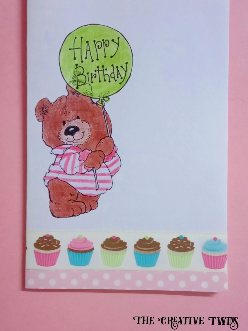 The creative twins : Teddy Bear Birthday card