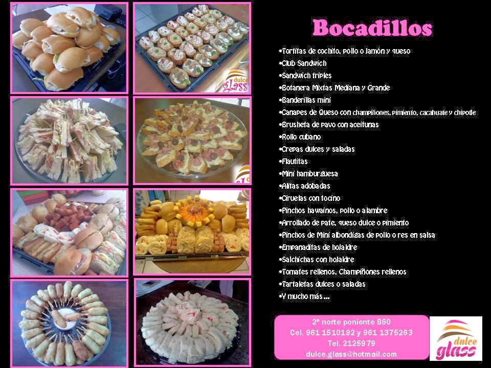 Dulce Glass: Bocadillos