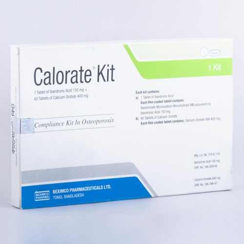 Calorate Kit, (Ibandronic Acid and Calcium Orotate) Tablet | W.W ...