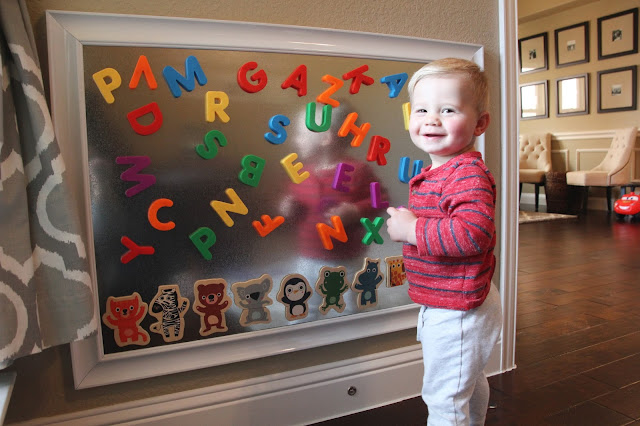 Framed Sheet Metal Magnet Board for Kids: a Tutorial | Sweet Verbena