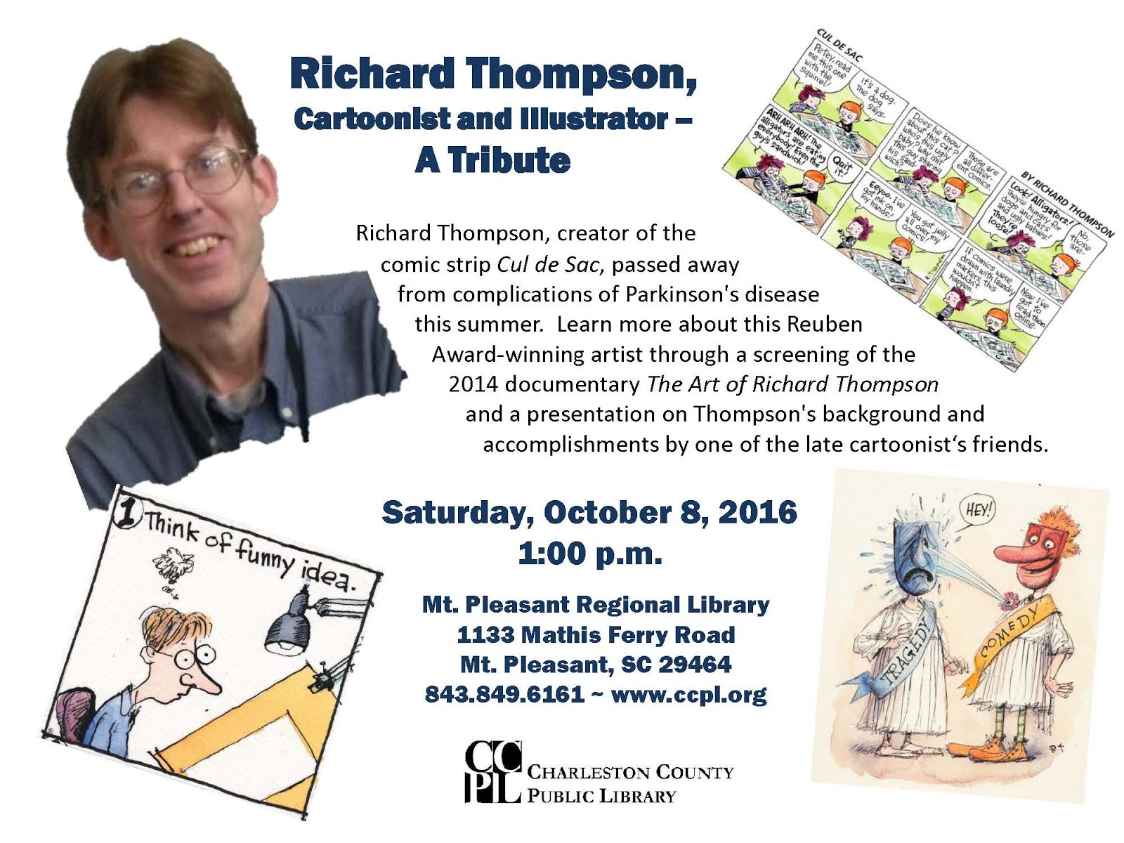 ComicsDC: Oct 8: Richard Thompson, Cartoonist and Illustrator -- A Tribute