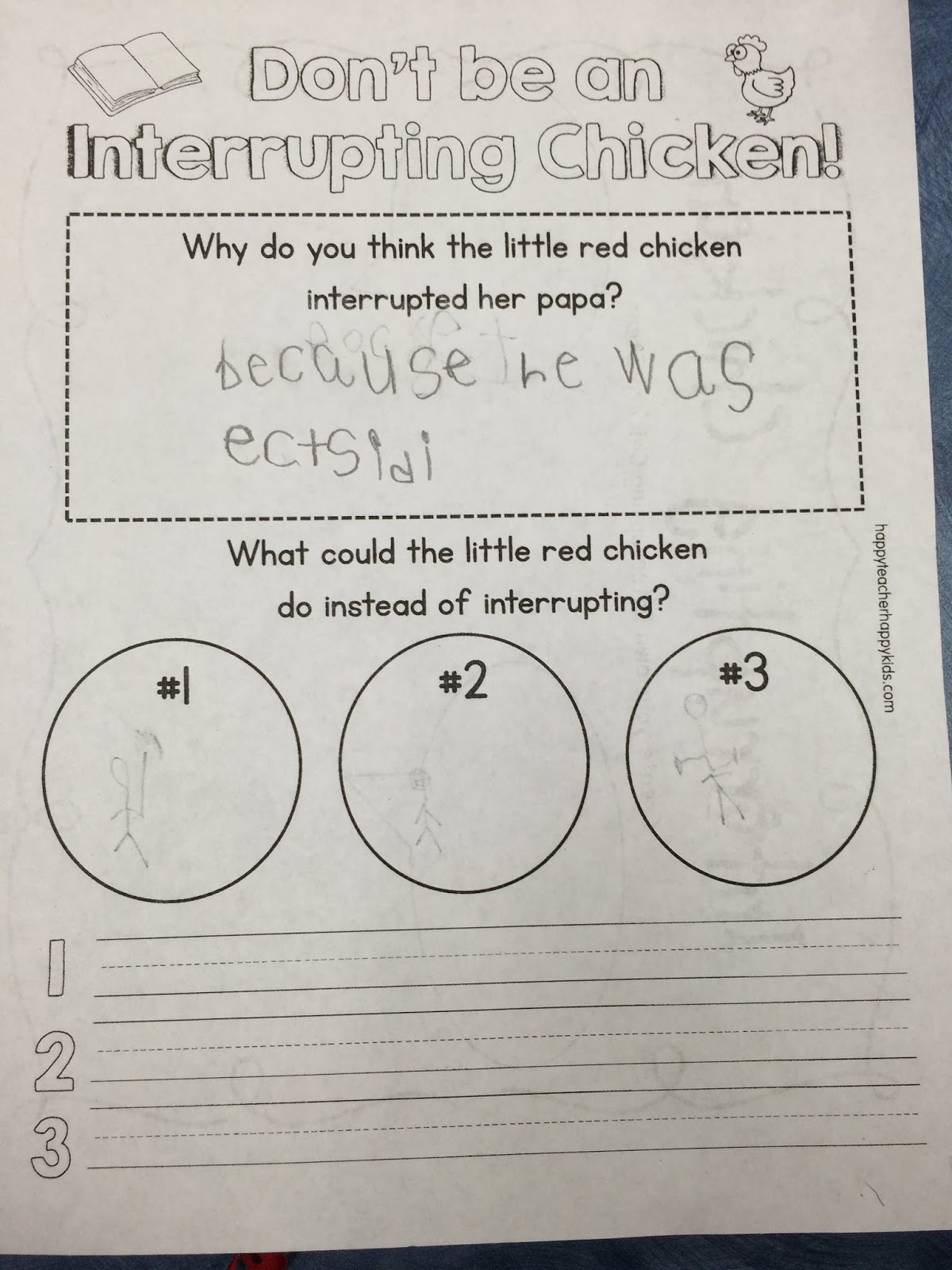 Ms. Sepp's Counselor Corner: Don't Be An Interrupting Chicken