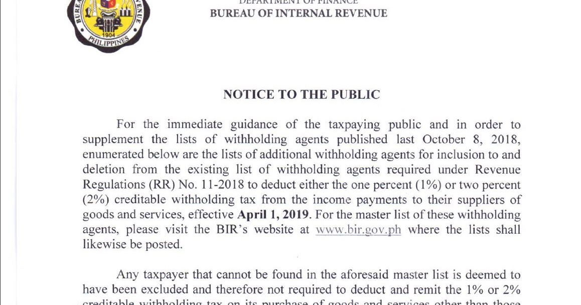 BIR Tax Information, Business Solutions and Professional System