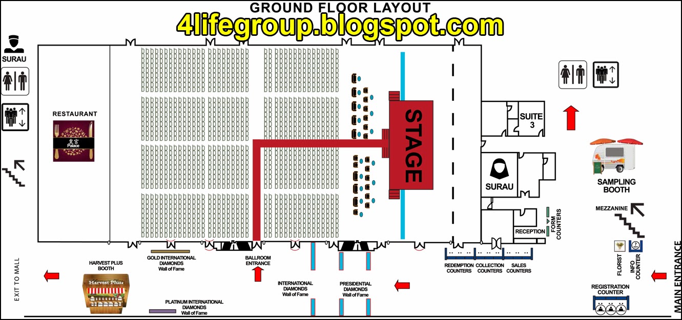 Convention Floor Layouts - 4Life Transfer Factor Malaysia