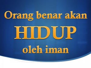 RENUNGAN ROHANI KATOLIK: HIDUP ORANG BENAR