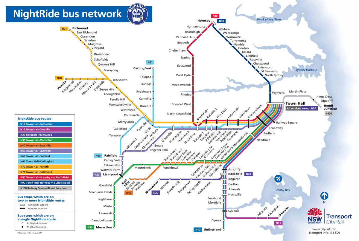 Sydney Connections: Monday maps- the original Nightride map