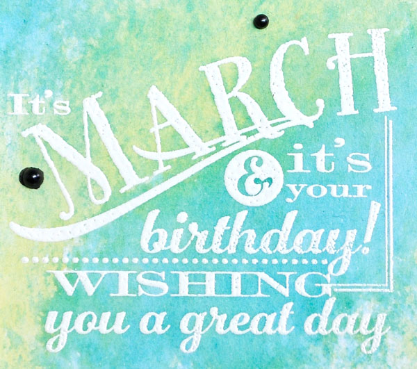 Inky Fingers: Papertrey Ink Birthday Classics March birthday card