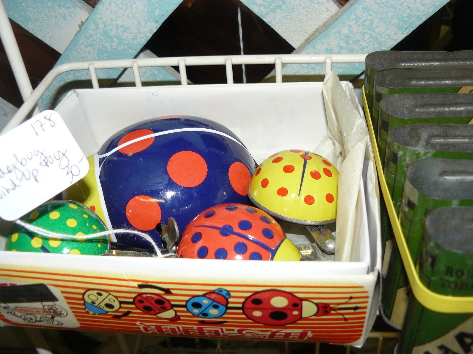 SCRANBERRY COOP : Vintage Japanese Beetle Bug Toys, Metal Lady Bugs ...
