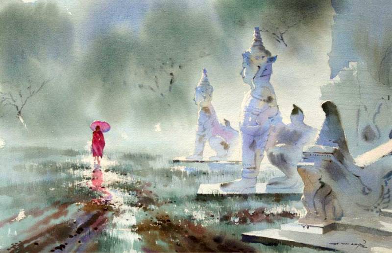 Myoe Win Aung, 1972 | Watercolour painter | Tutt'Art@ | Pittura ...