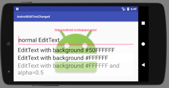 Android-er: Set background and alpha of EditText Android-er: Set background and alpha of EditText
