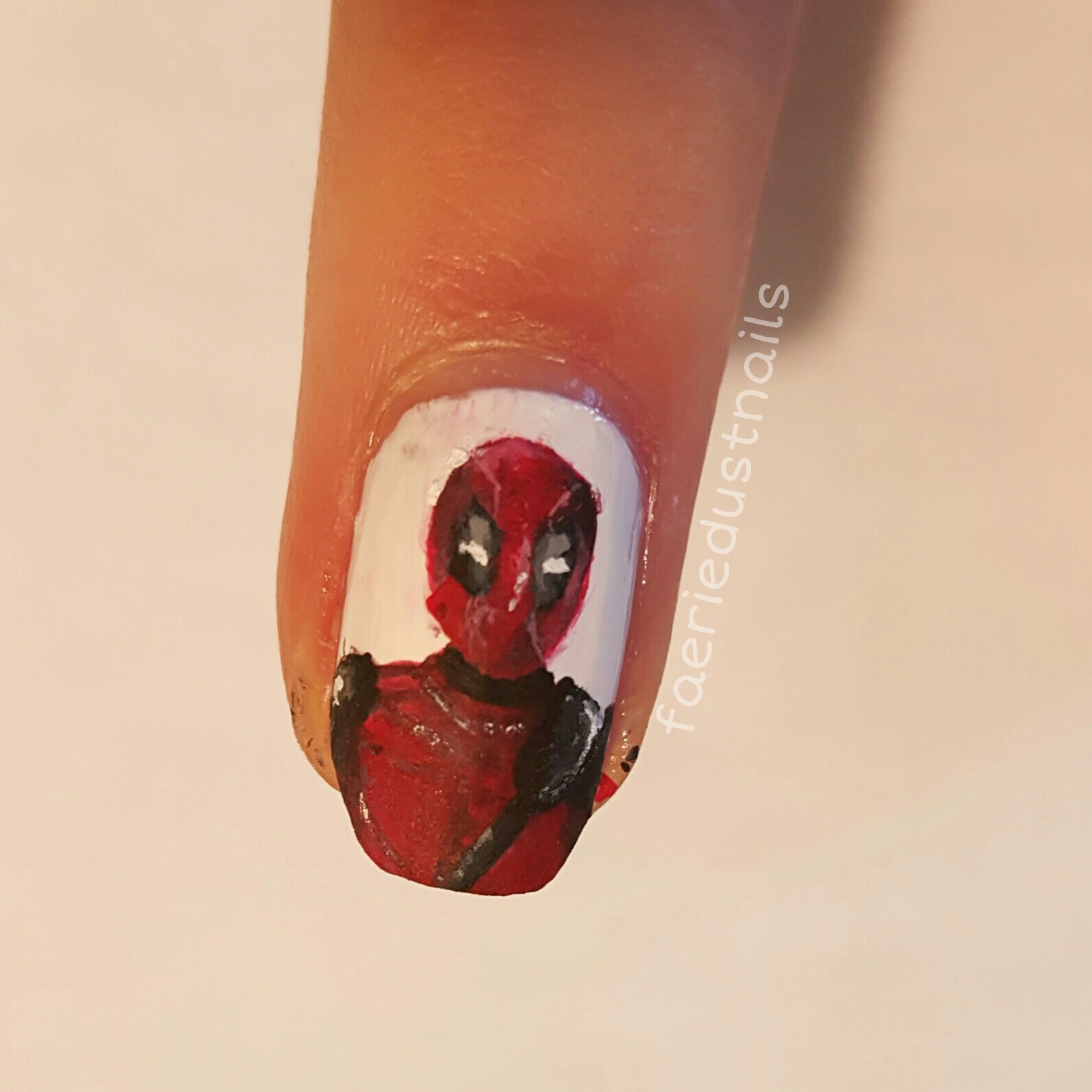 FaerieDust Nails: Deadpool Nails (With Pictorial)