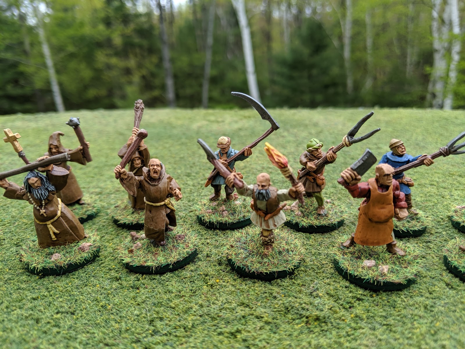 AJ's Wargaming Blog: Medieval Armed Peasants and Monks