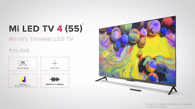 Xiaomi 55-inch 4K Mi LED Smart TV sale for first time in India ...