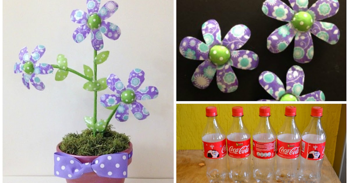Aprende cómo hacer flores con botellas de plástico y retazos de tela ...