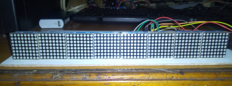 STM32F103C INTERFACE DOT MATRIX DISPLAY 8x32 PIXEL