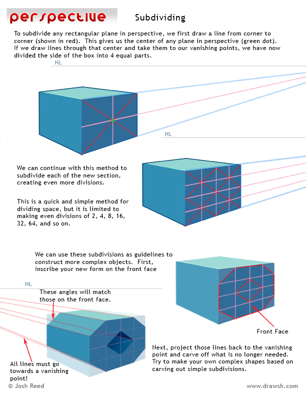 Drawsh: Subdividing in Perspective