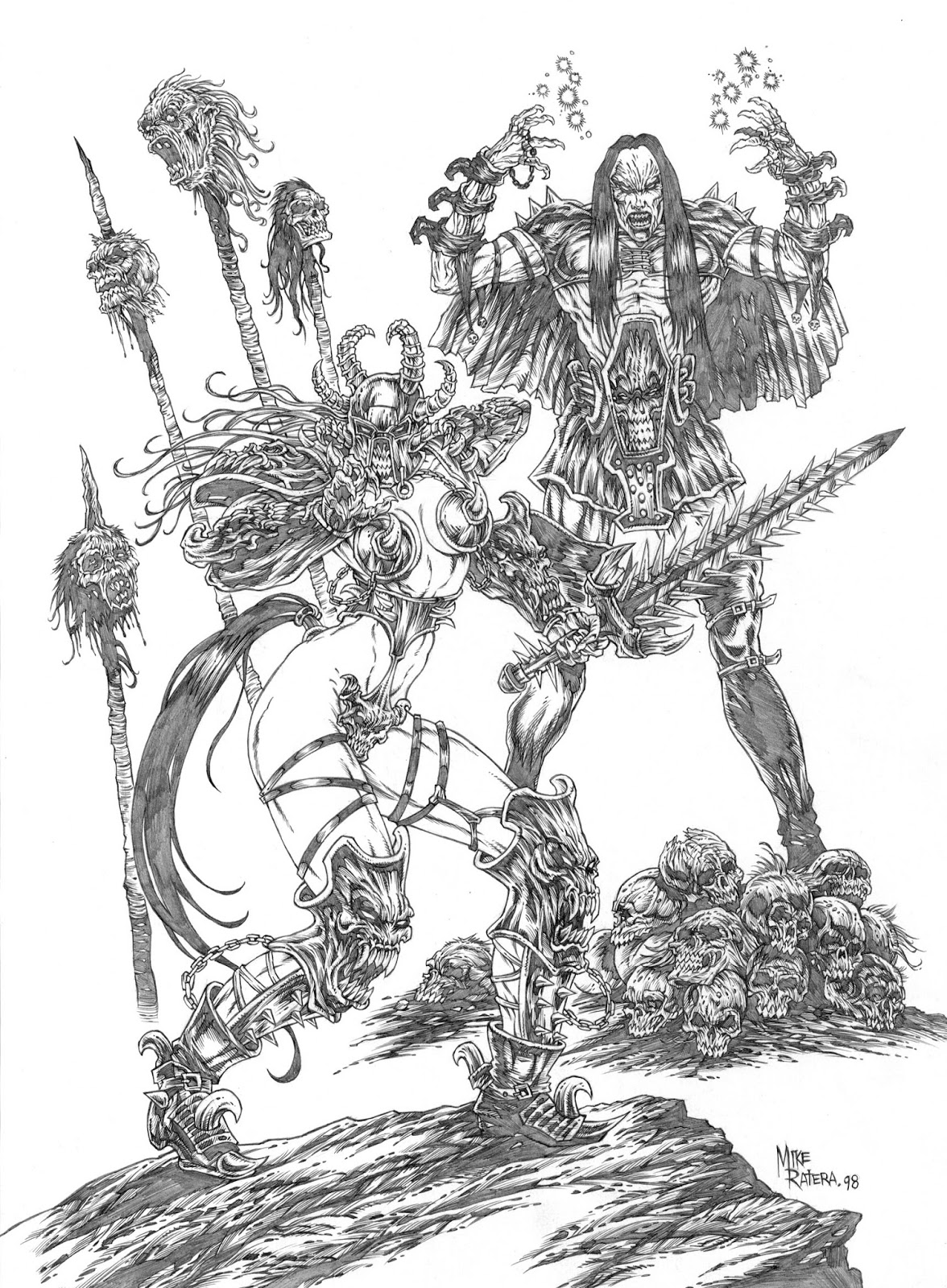 MIKE RATERA ARTBLOG: Old Stuff: WITCHFINDER Pinups