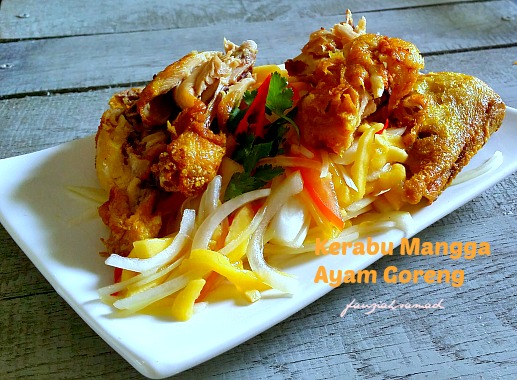 KERABU MANGGA DENGAN AYAM GORENG