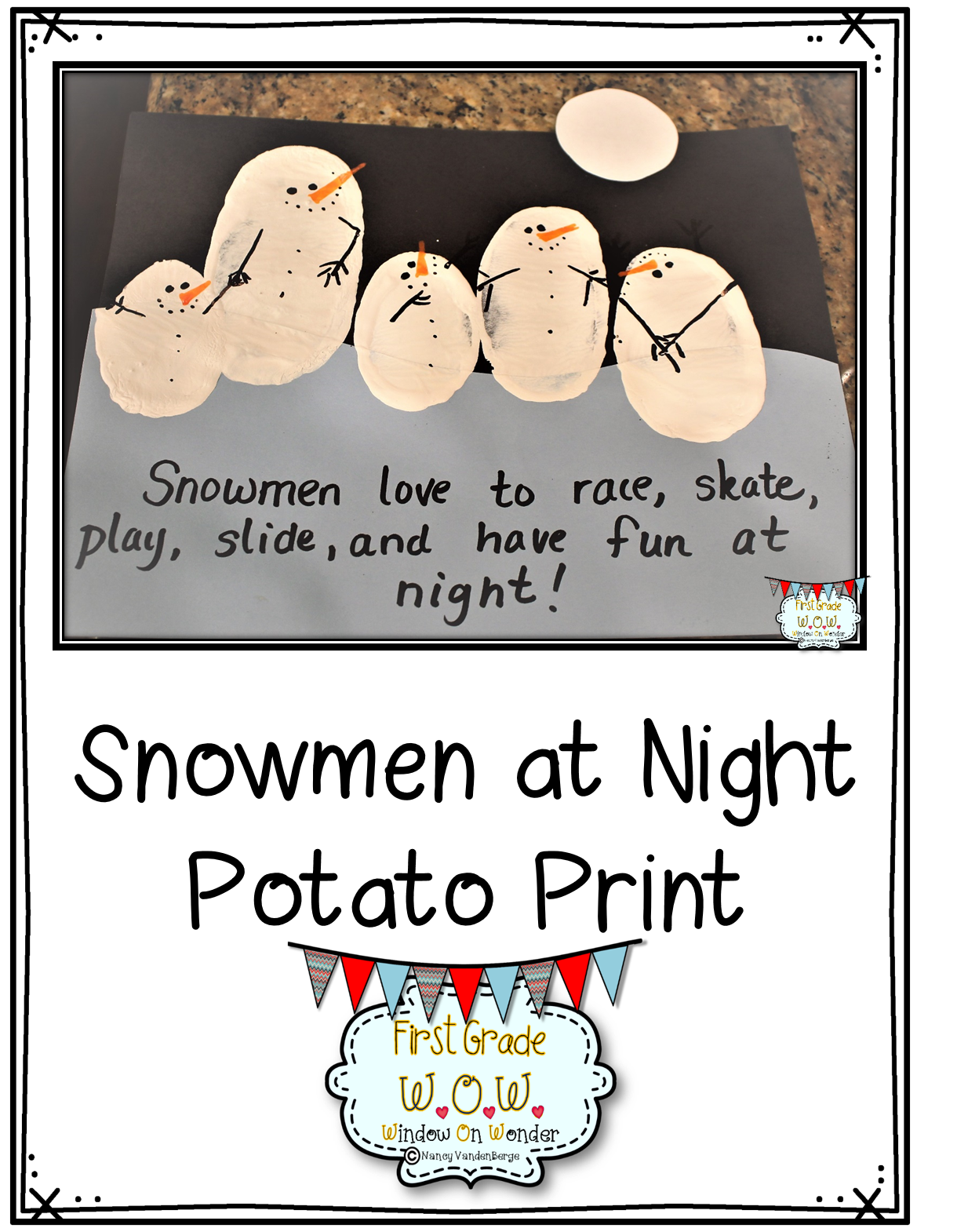 First Grade Wow: Snowmen at Night- Let's Play!