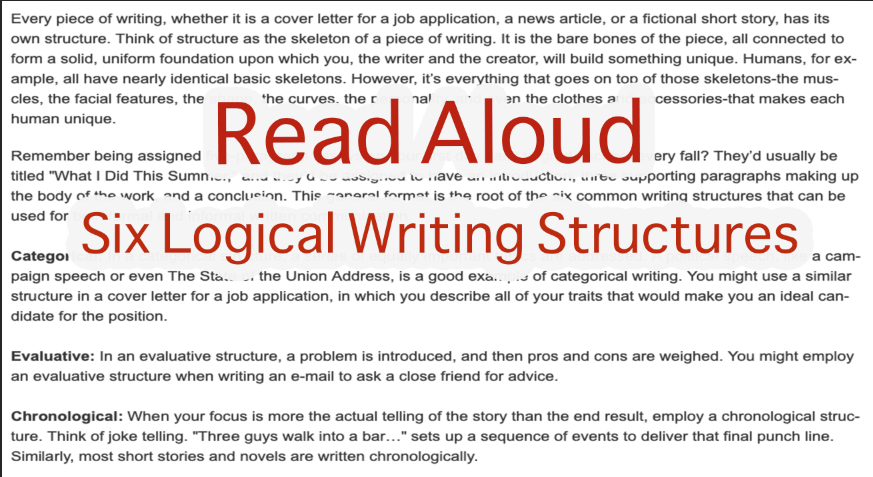 ABC..Z: Six Logical Writing Structures 📚 Read English