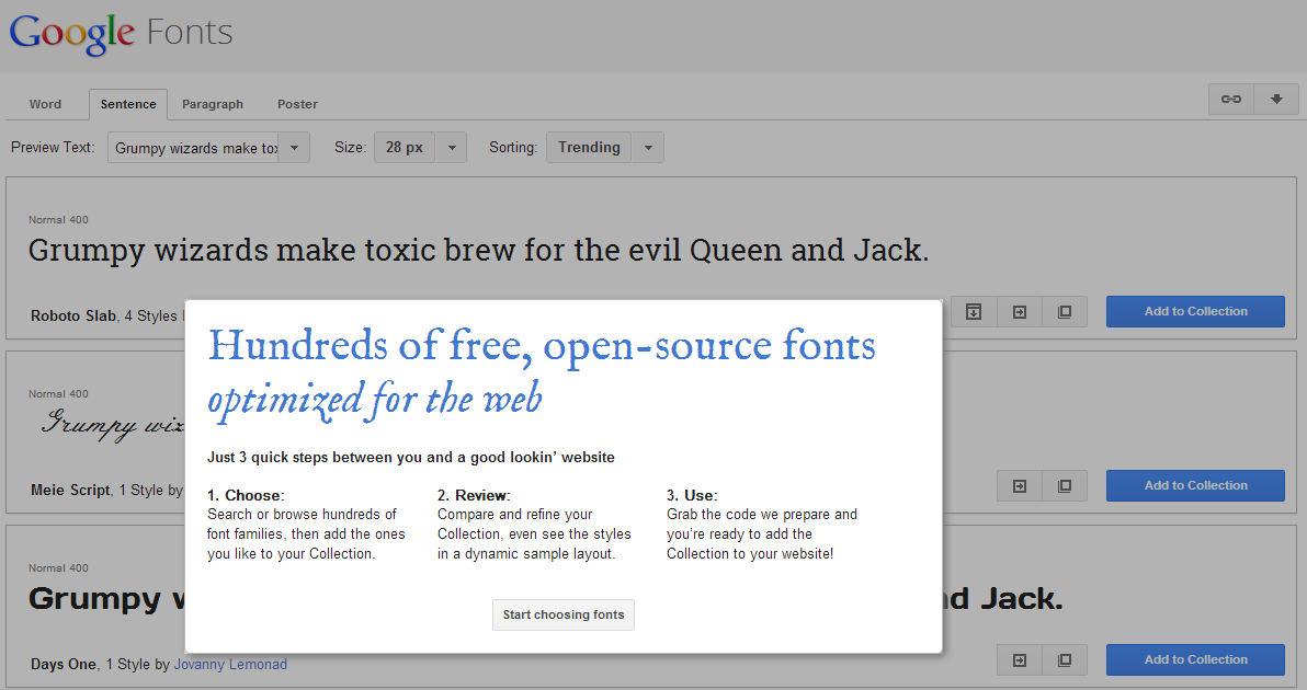 Google Fonts dá-te Tipos de Letra para a Web | Aberto até de Madrugada