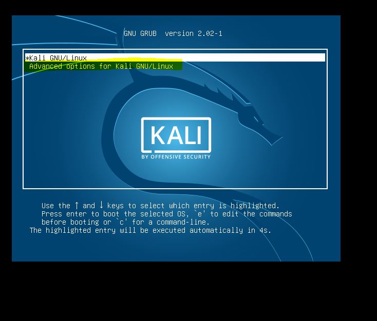 How To reset The kali Linux Password:
