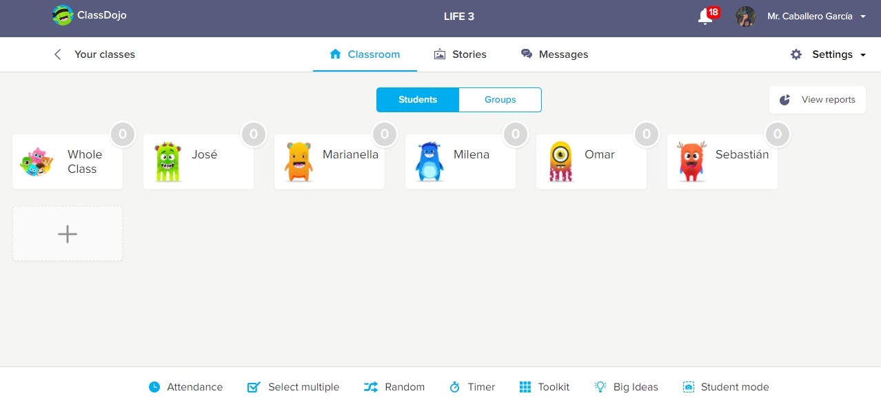 Recurso educativo ClassDojo