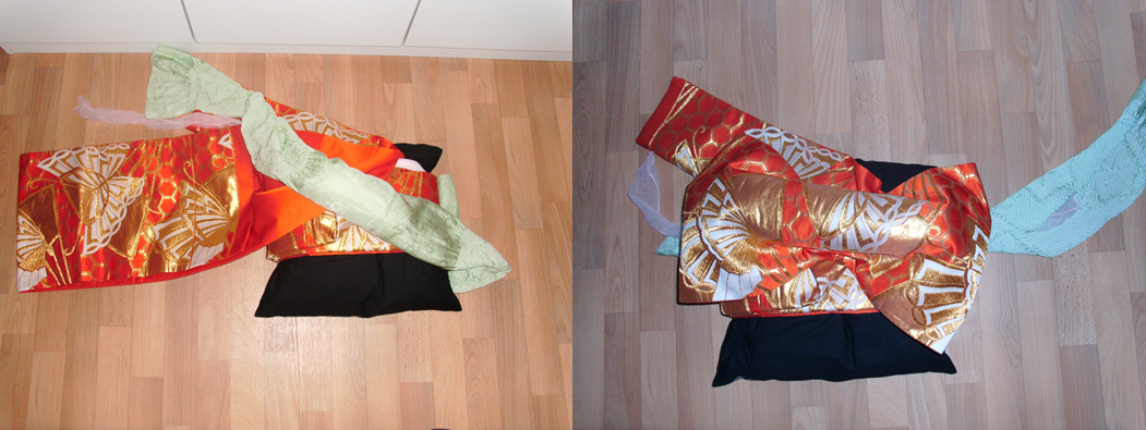 IKI KIMONO: Tateya musubi tutorial (+ Obiage and Obijime) 1st part