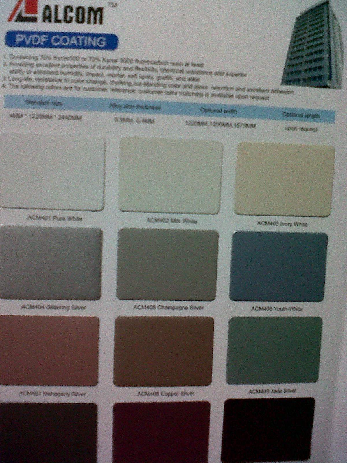 ALCOM ACP almunium composite panel