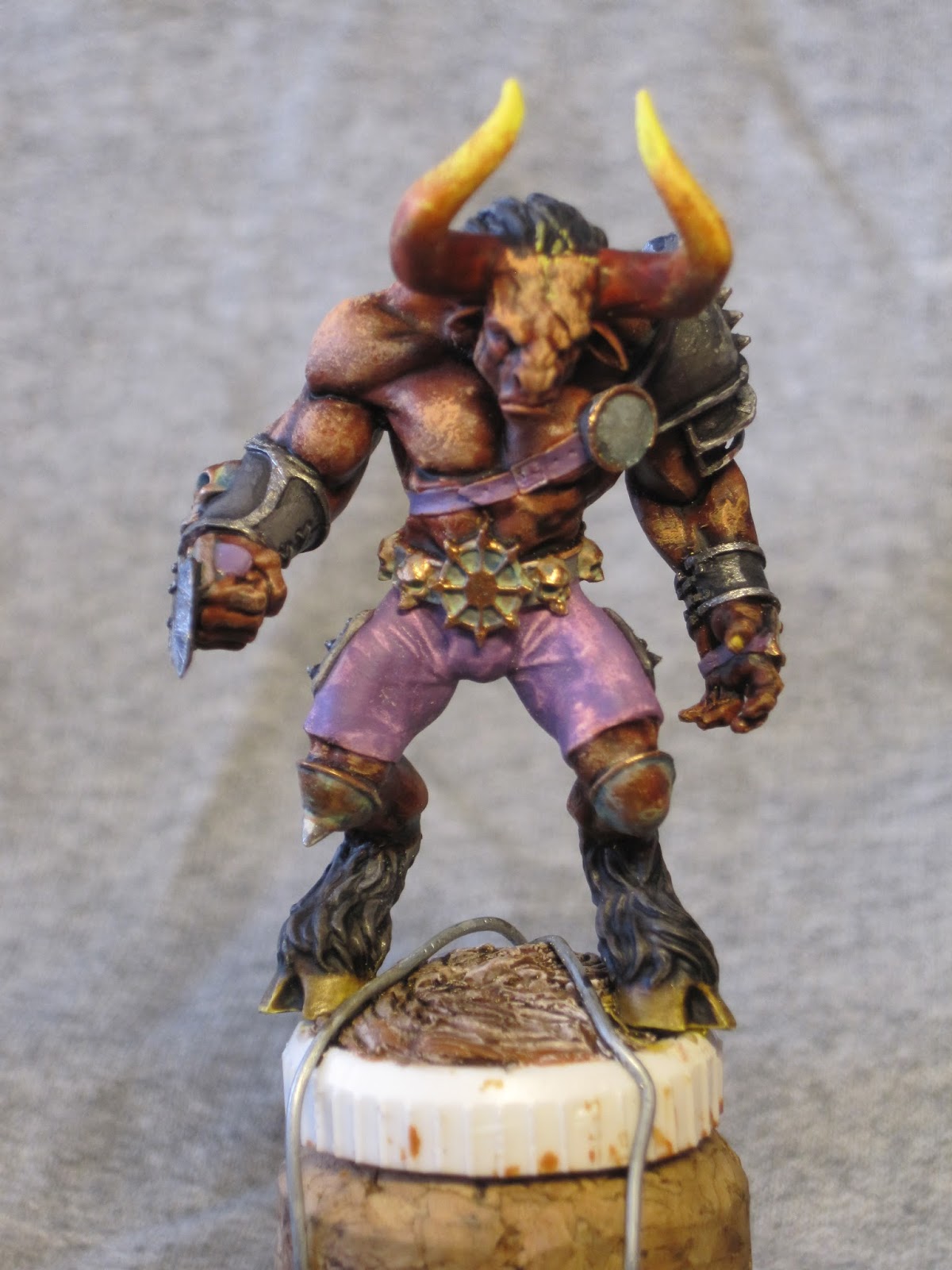 Turms Miniatures and Figures: WM Miniatures Chaos Team Minotaur - Painting