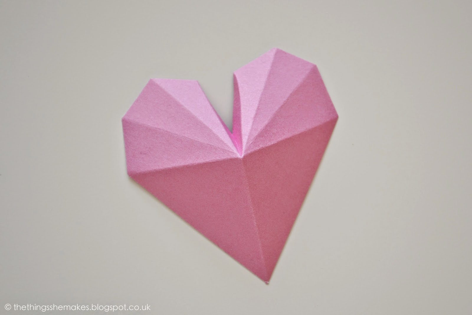 How to Make 3D Geometric Paper Hearts | The Things She Makes