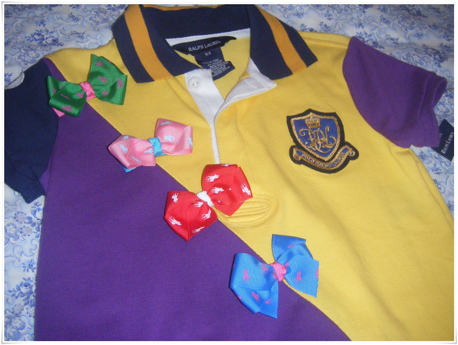 Los caprichos de mami: Clips para el pelo con lazo Ralph Lauren