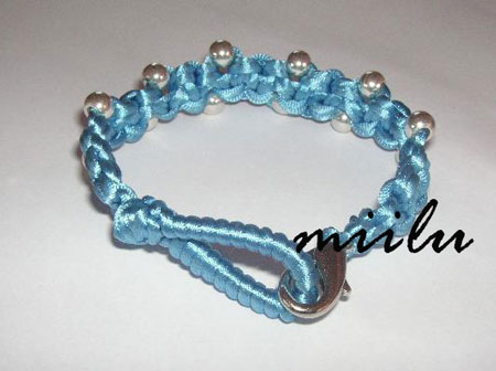 ilusionate con miilu: Pulsera macramé azul