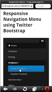 Responsive Navigation Menu using Twitter Bootstrap | ProgrammingFree